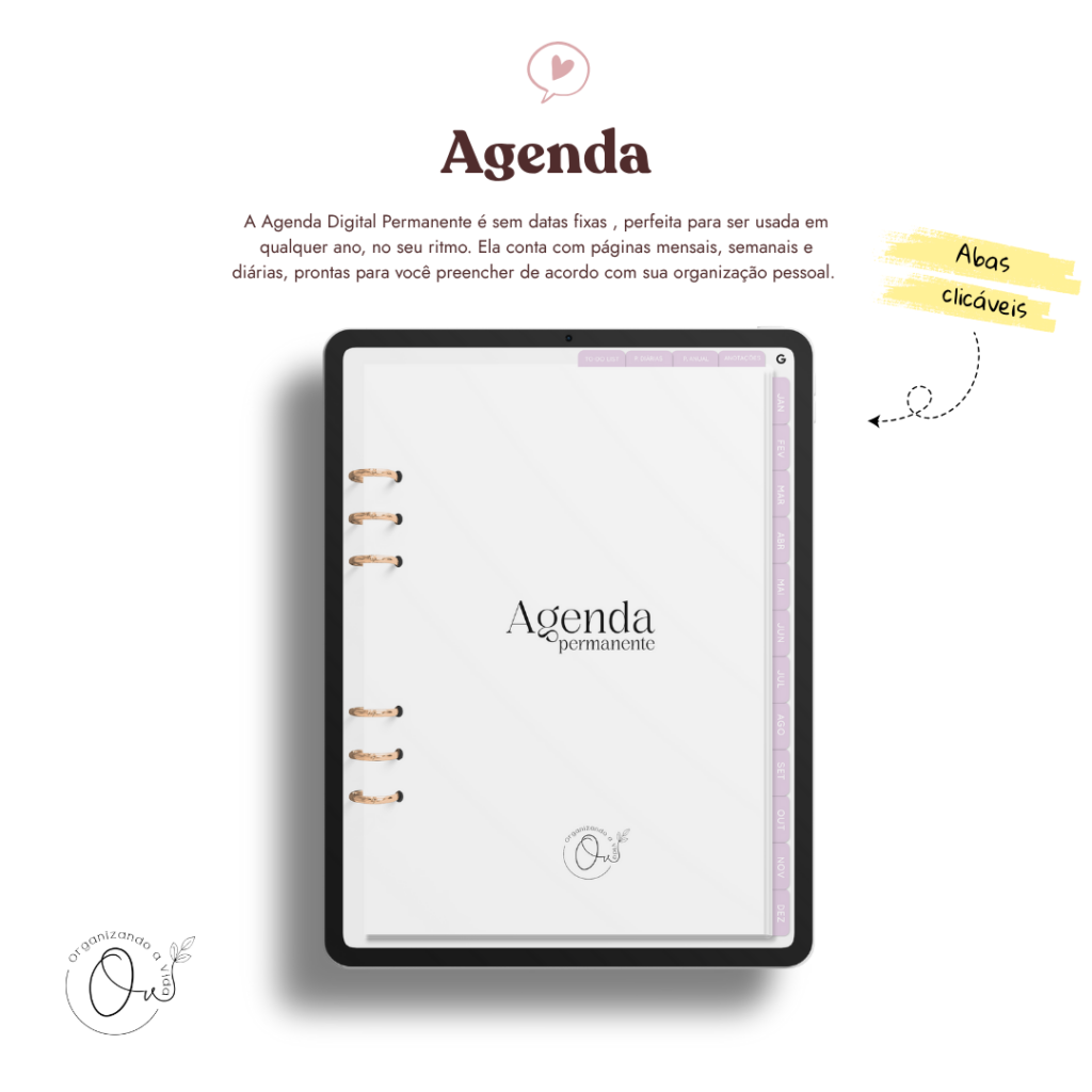 Agenda Digital - Permanente - Organizando a Vida